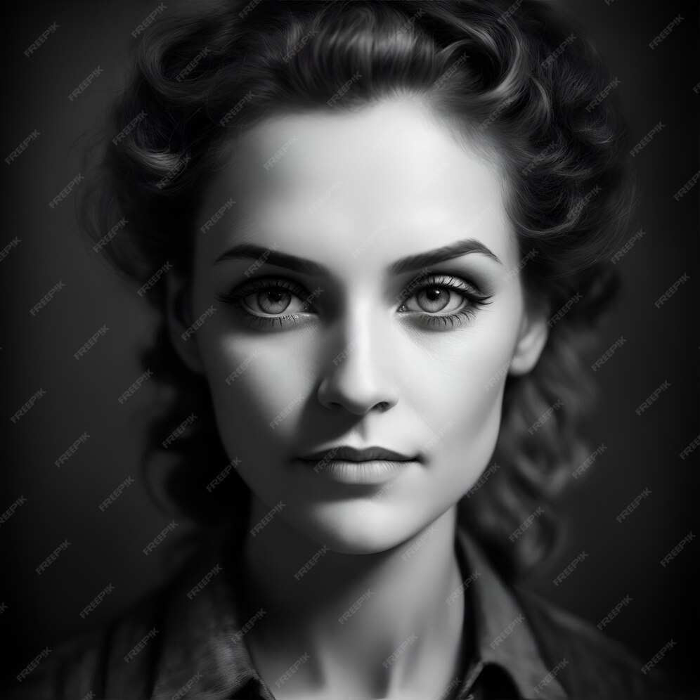 Premium Ai Image Photography Project Black And White Woman From 20 To