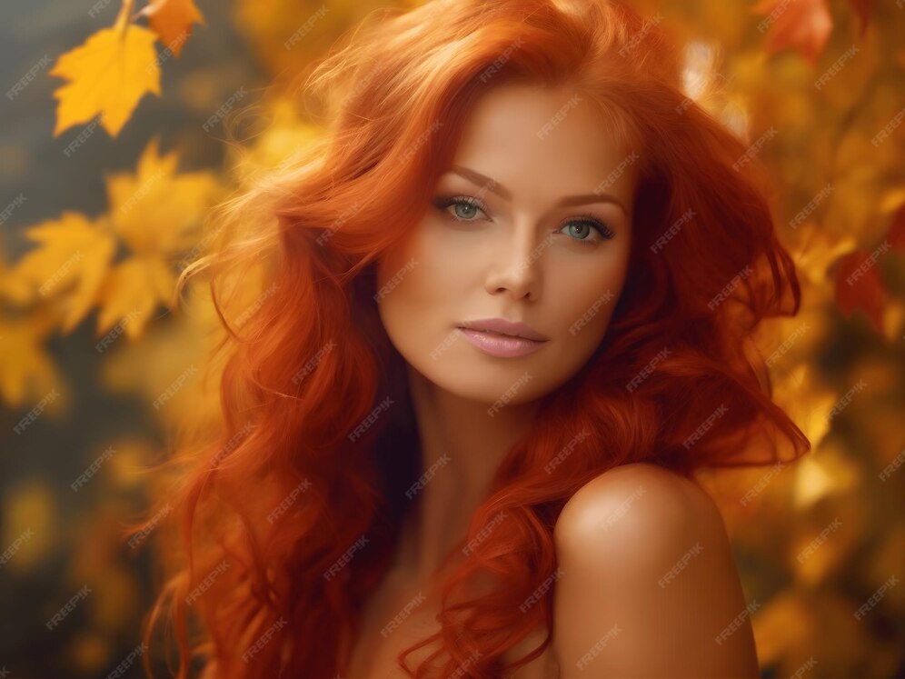 Premium Ai Image Picture Of Attractive Redhead Woman Model