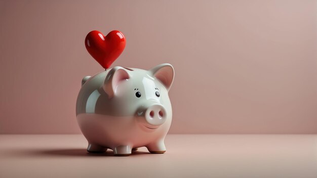 Piggy bank with hearts store