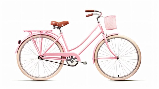 Premium Photo | Pink bicycle isolated on white background Premium Photo | Pink bicycle isolated on white background