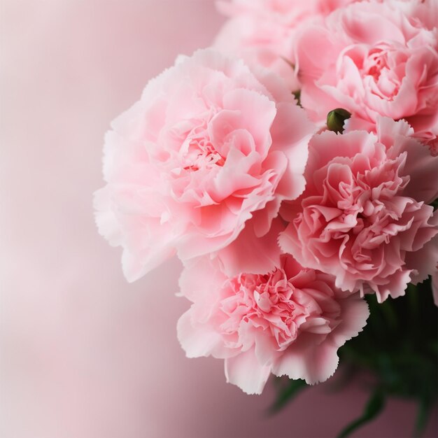 Premium Photo Pink Carnation Flowers Bouquet