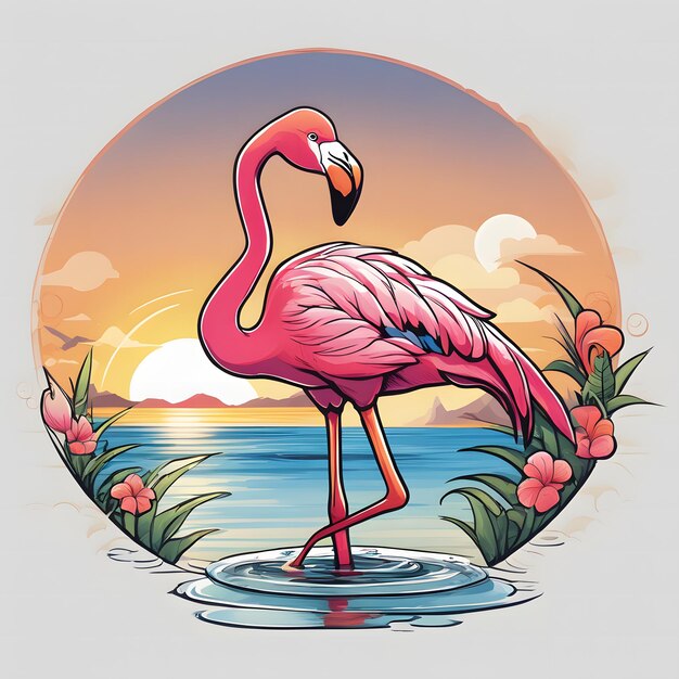 Pink Flamingo Watercolor | Premium AI-generated image Pink Flamingo Watercolor | Premium AI-generated image
