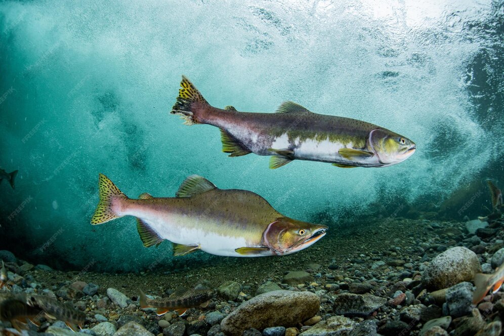 Premium Photo | Pink salmon run Premium Photo | Pink salmon run