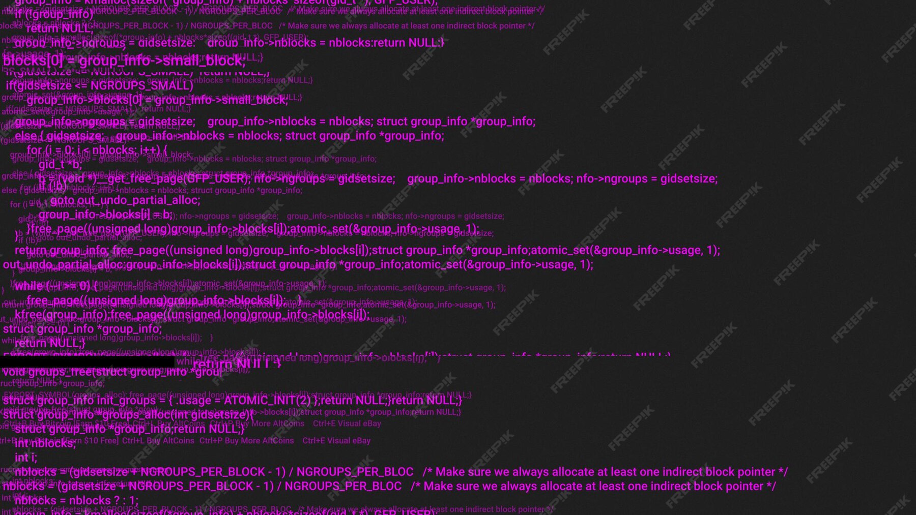 Premium Photo | Pink screen coding hacker concept animation with glitch programming code typing ...