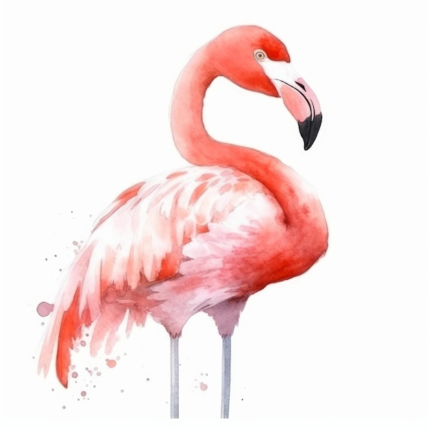Premium AI Image | Pink watercolor flamingo Illustration AI GenerativexA Premium AI Image | Pink watercolor flamingo Illustration AI GenerativexA
