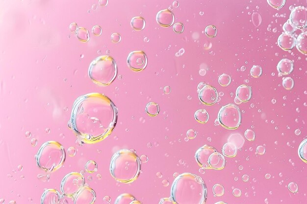Pink Yellow And Blue Abstract Background With Bubbles Premium Ai Generated Image