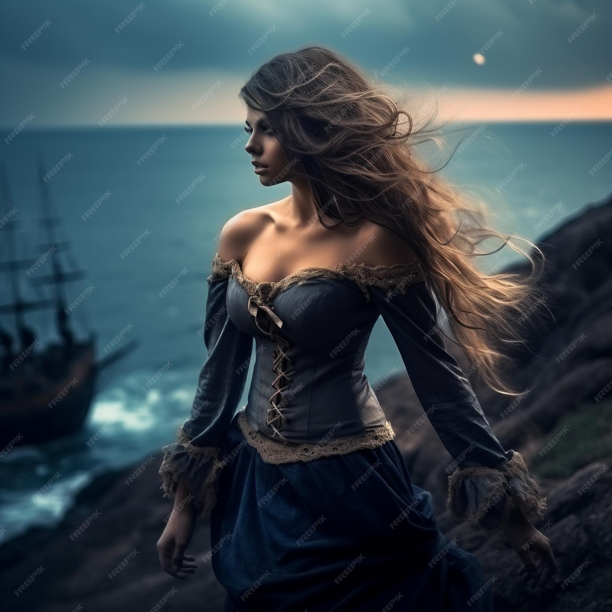 Premium Photo Pirates Of The Caribbean Outfit Corsairs Cute Girls Robbers Bandits Woman