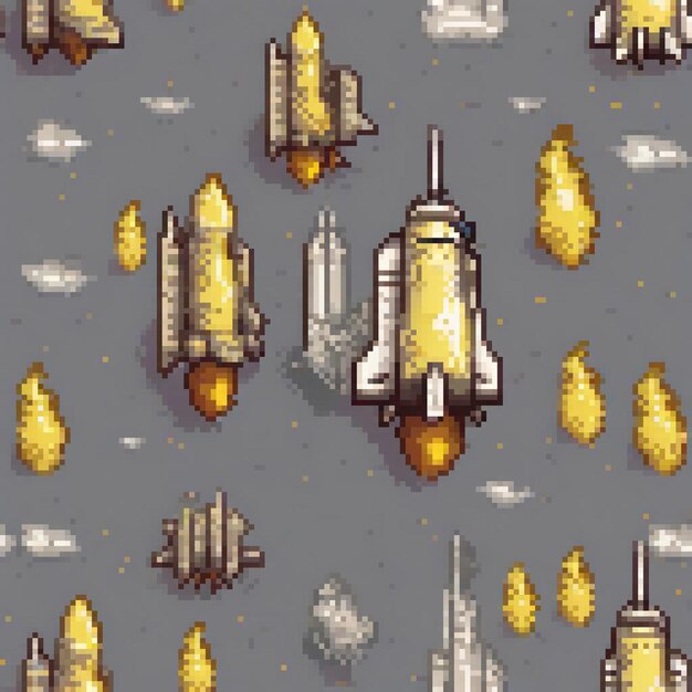 Pixel art rockets soaring skyward | Premium AI-generated image Pixel art rockets soaring skyward | Premium AI-generated image