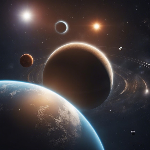 Premium Ai Image Planets Of Our Solar System Background