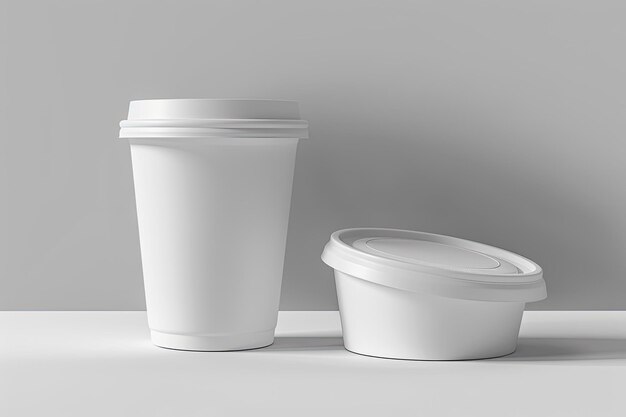 Plastic Soup Cup Packaging Mockup Premium Ai Generated Image