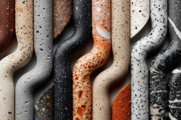 Polished terrazzo flooring sample featuring various textures and colors ... Polished terrazzo flooring sample featuring various textures and colors ...