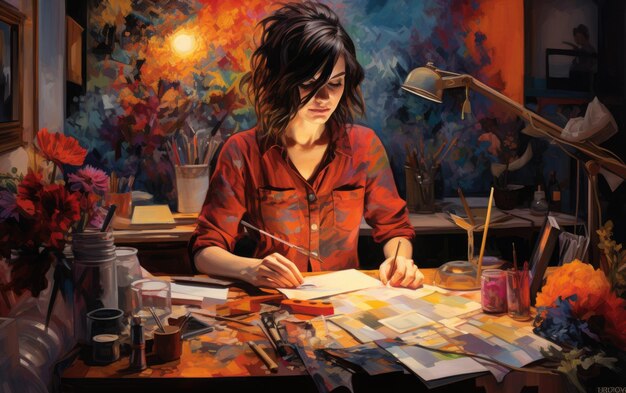 Premium Photo | Portrait of Artists Passionate Creators Generative AI Premium Photo | Portrait of Artists Passionate Creators Generative AI