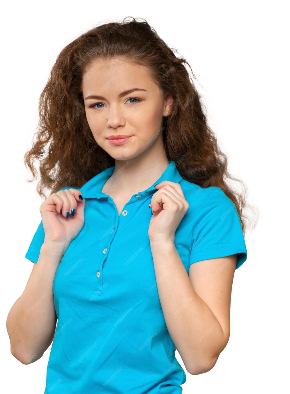 Premium Photo Portrait Of Attractive Caucasian Smiling Woman