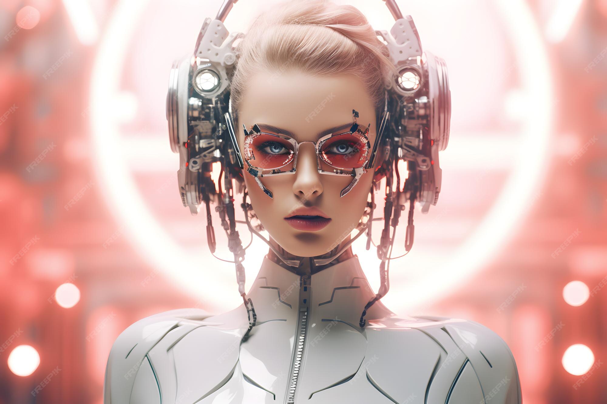 Premium Ai Image Portrait Of Beautiful Female Robot With Artificial Intelligence