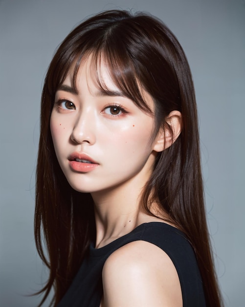 Premium Photo | Portrait of beautiful korean women with studio background Premium Photo | Portrait of beautiful korean women with studio background