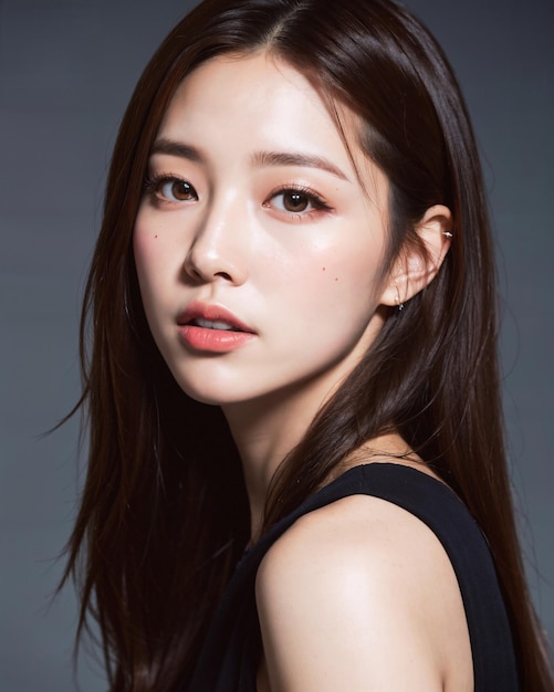 Premium Photo | Portrait of beautiful korean women with studio background Premium Photo | Portrait of beautiful korean women with studio background