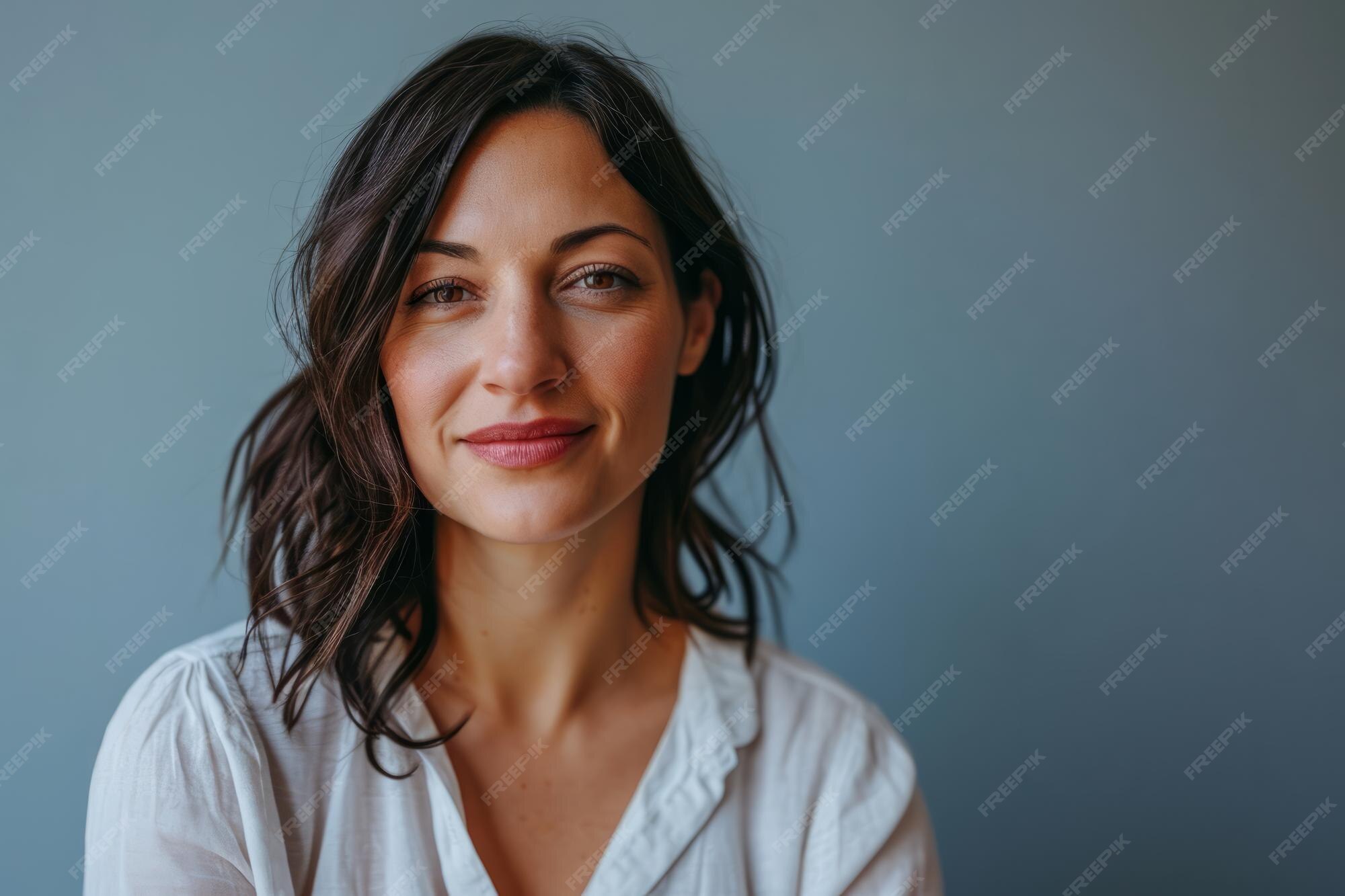 Premium Photo Portrait Of A Beautiful Woman Looking At The Camera