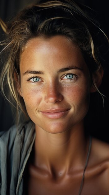 Premium Photo Portrait Of Beautiful Young Woman With Beautiful Smile