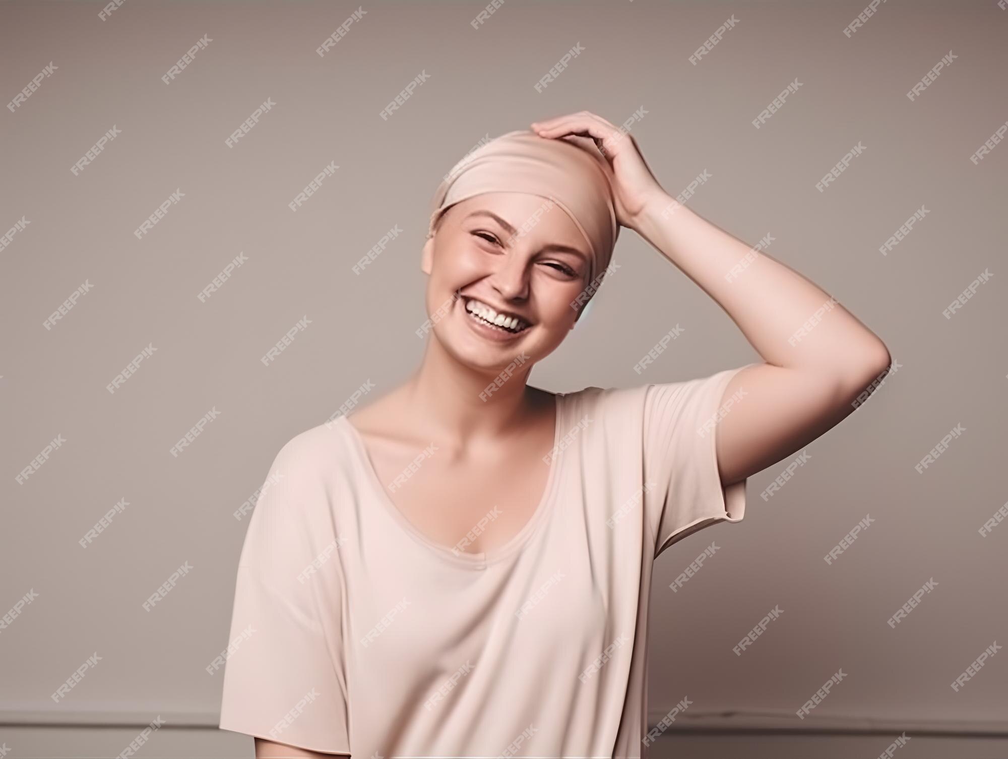Premium Ai Image Portrait Of Caucasian Bald Woman Alopecia And Cancer