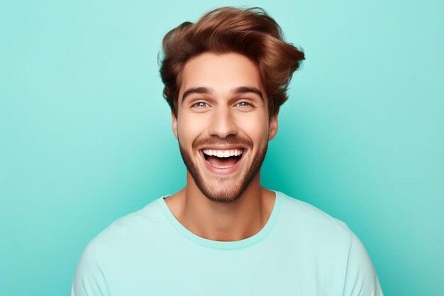 Portrait of cheerful positive man take selfie toothy beaming smile on ... Portrait of cheerful positive man take selfie toothy beaming smile on ...