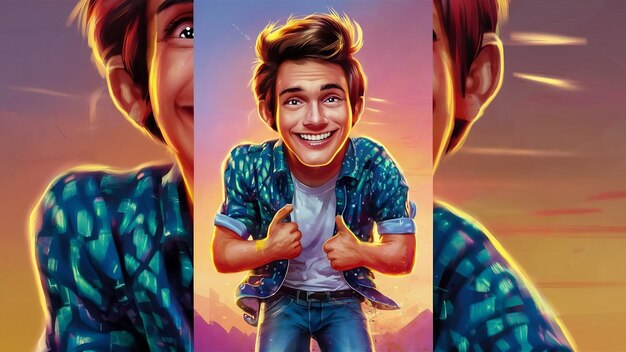Premium Photo | Portrait of a cheerful young man Premium Photo | Portrait of a cheerful young man