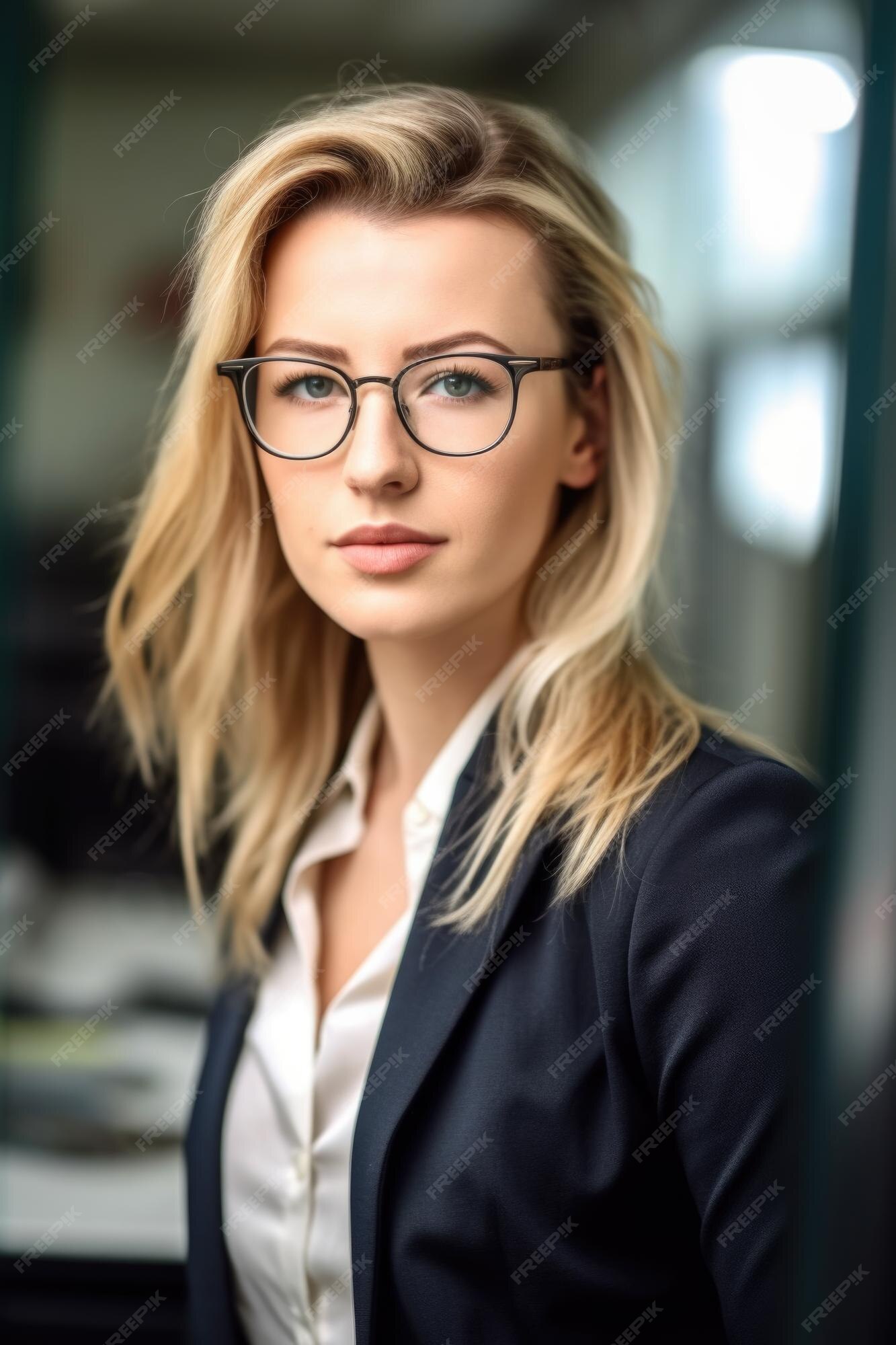 Premium Photo Portrait Of A Confident Young Businesswoman Wearing