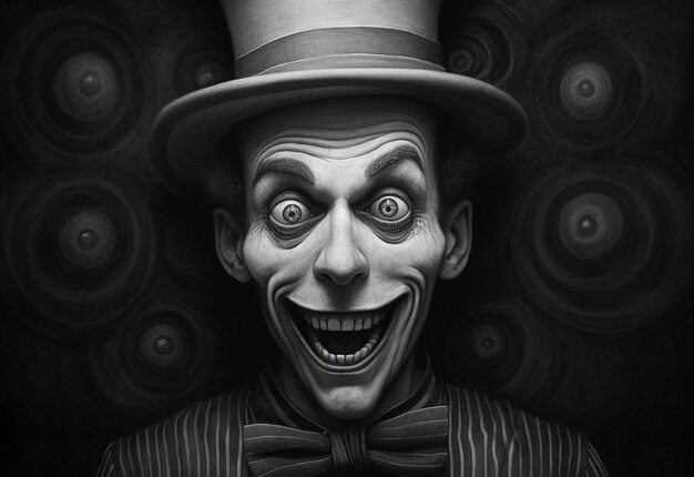 Premium Photo Portrait Of A Creepy Unusual Corrupted Horrific Movie Character Animation