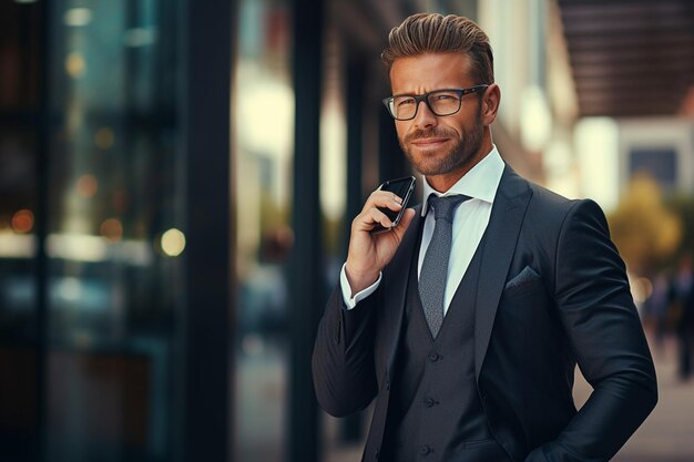 Premium Photo | Portrait of handsome smiling businessman Premium Photo | Portrait of handsome smiling businessman