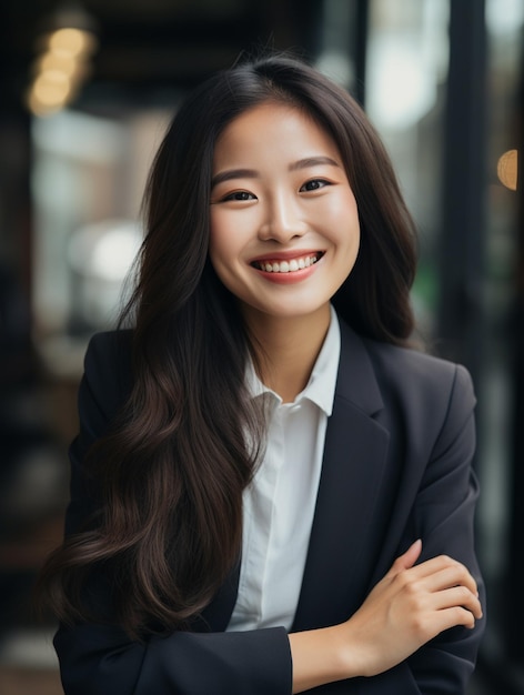 Premium AI Image | Portrait Of Happy Woman Premium AI Image | Portrait Of Happy Woman