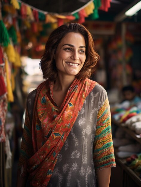 Premium AI Image | Portrait Of Happy Woman Premium AI Image | Portrait Of Happy Woman