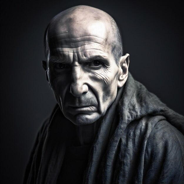 Premium AI Image | Portrait of an old man with a sad expression on his face Premium AI Image | Portrait of an old man with a sad expression on his face