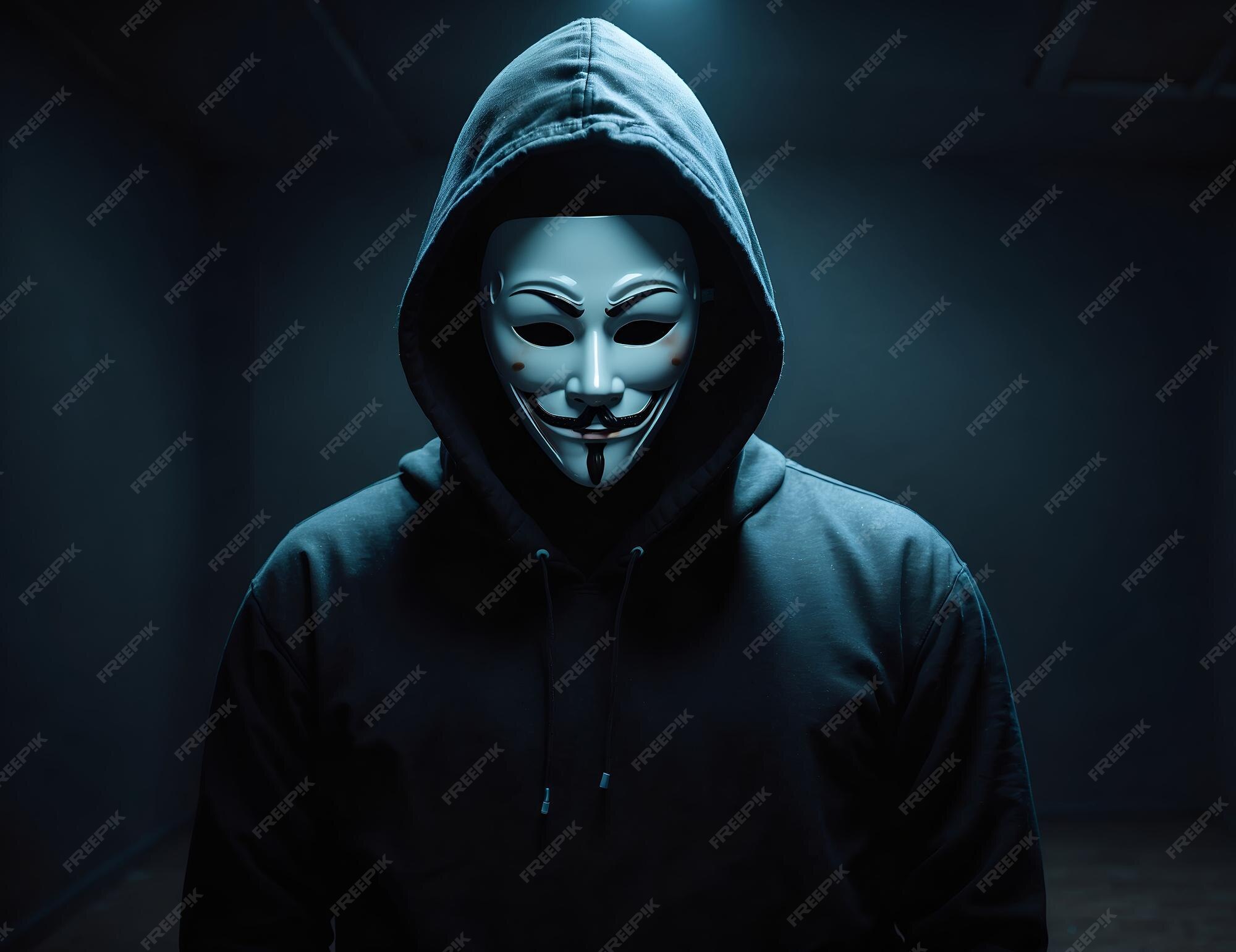 Premium Photo | Portrait of a person in a mask wearing black hoodie ... Premium Photo | Portrait of a person in a mask wearing black hoodie ...