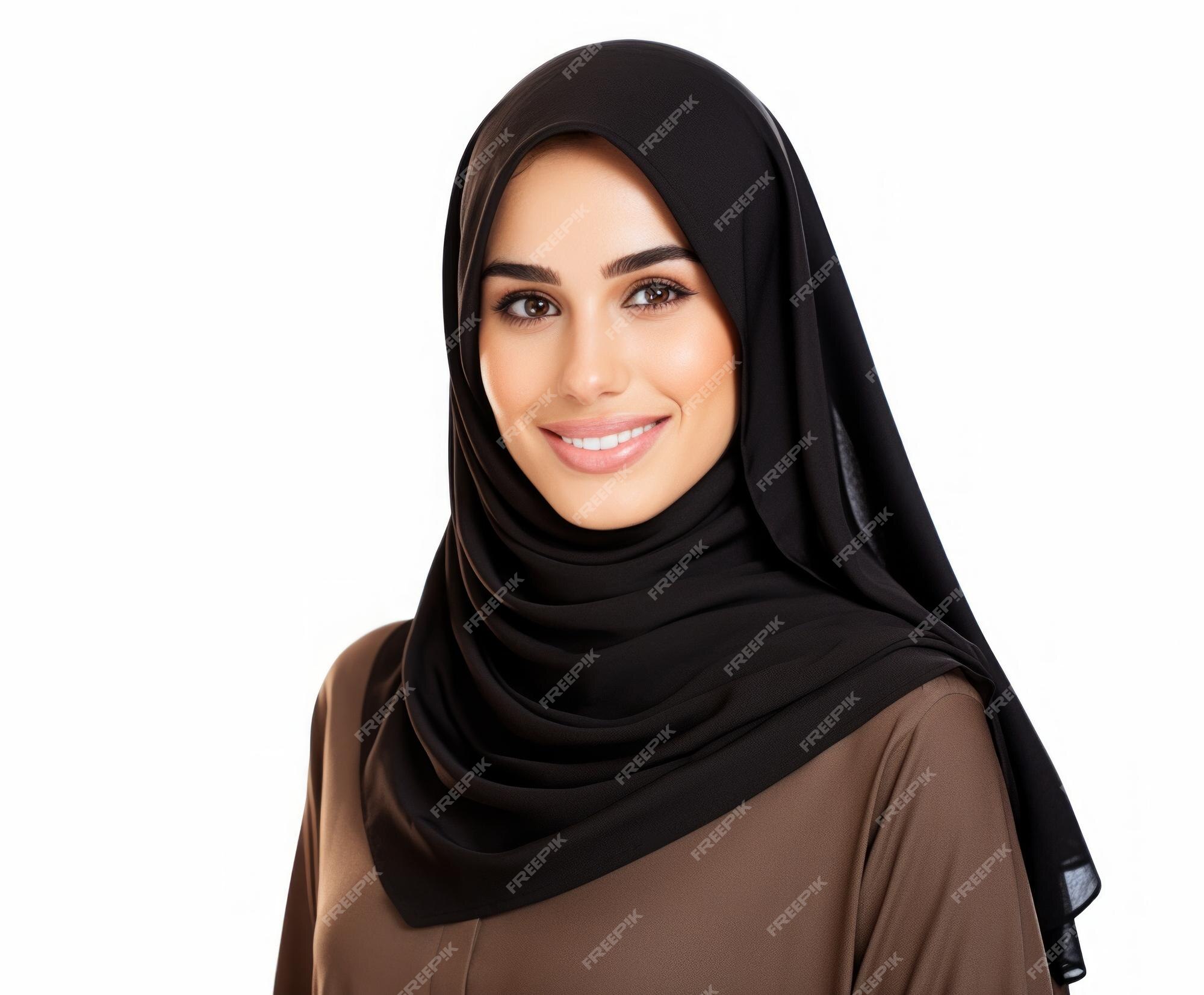 Premium Photo Portrait Of A Saudi Arabian Gulf Woman Smiling And