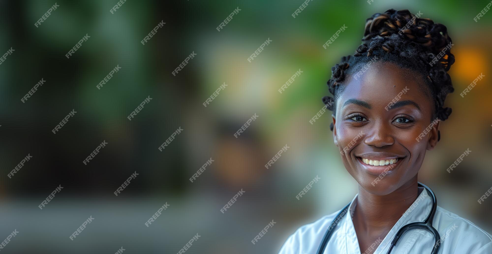 Premium Photo | Portrait of a smiling african american nurse with ... Premium Photo | Portrait of a smiling african american nurse with ...