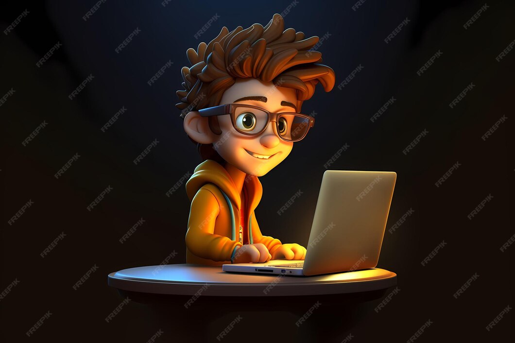 Premium Photo | Portrait of successful programmer game developer or coder guy in uses computer ...