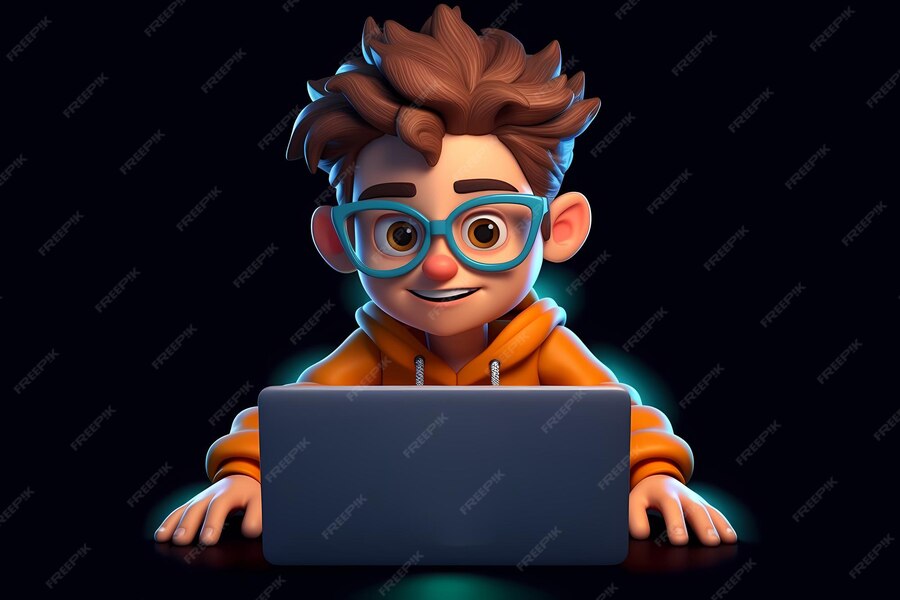 Premium Photo | Portrait of successful programmer game developer or coder guy in uses computer ...