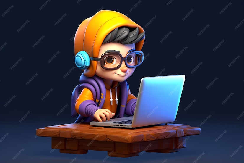 Premium Photo Portrait Of Successful Programmer Game Developer Or Coder Guy In Uses Computer