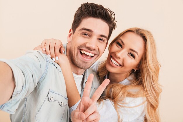 Premium Photo Photo Of Two Happy People Man And Woman Hugging And