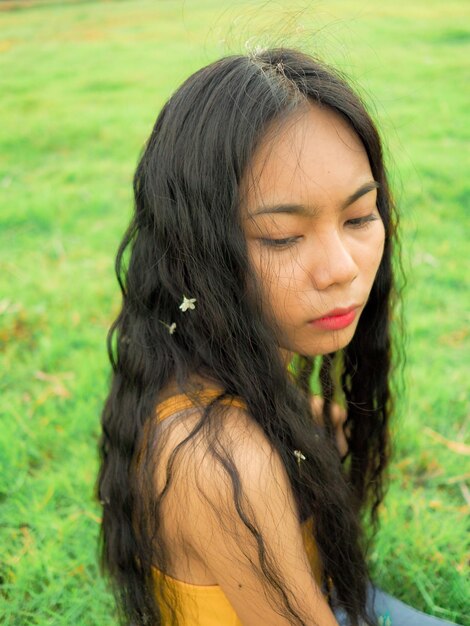 Premium Photo | Portrait of woman looking away Premium Photo | Portrait of woman looking away