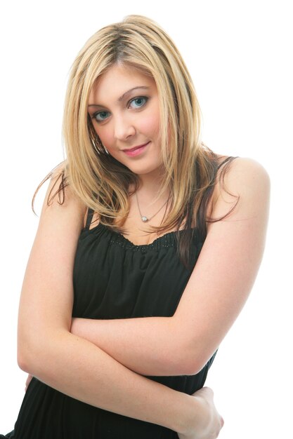 Premium Photo Portrait Woman On White Background