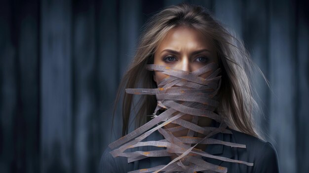 Premium Ai Image Portrait Women Stop Violence Against Womensexual