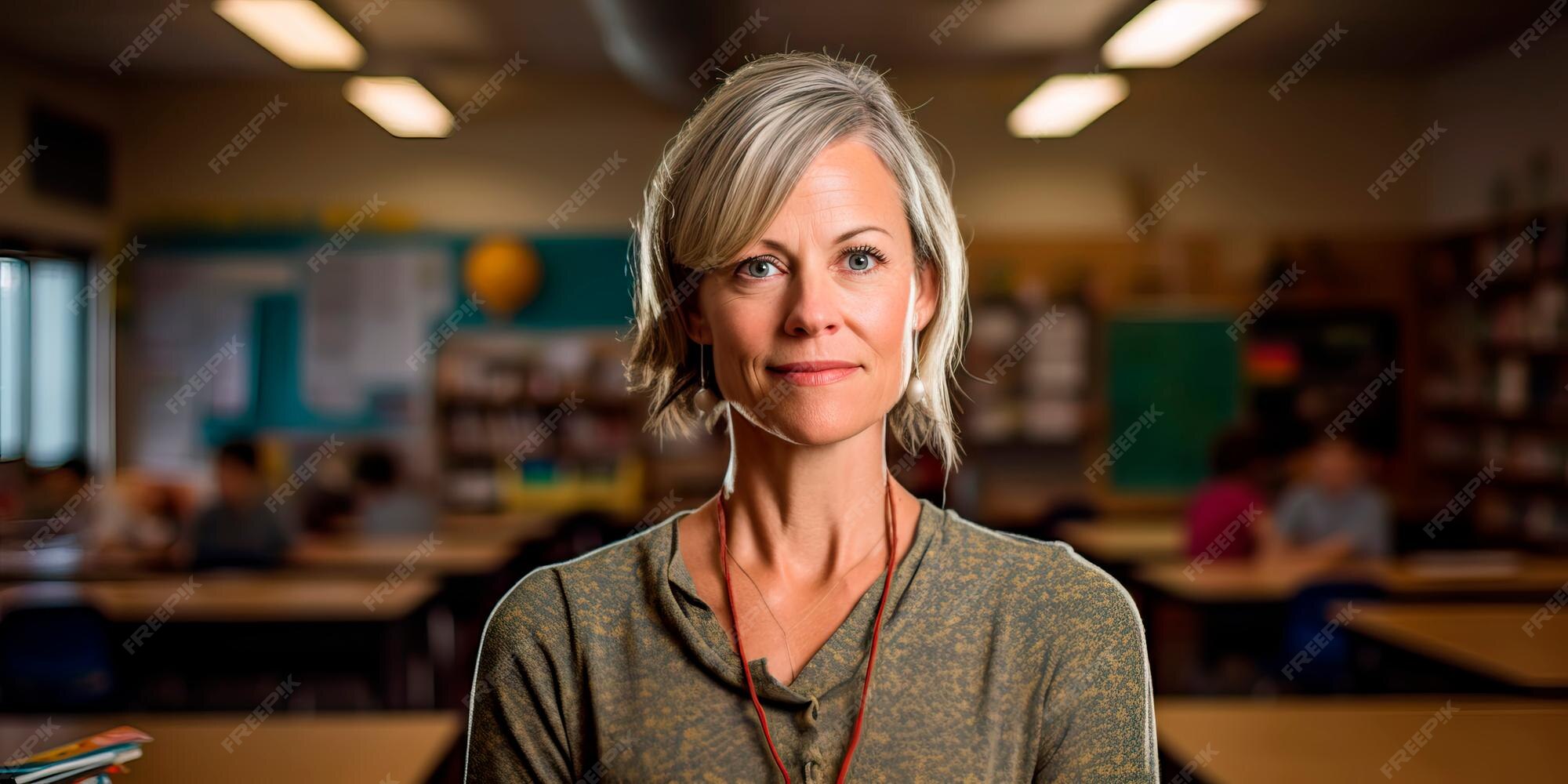 Premium Ai Image Portraits Of Teachers And Educators In Classrooms