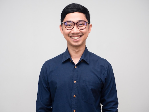Premium Photo Positive Businessman Wear Glasses Cheerful Smile