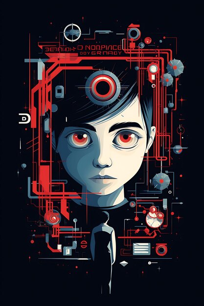 Premium Photo | A Poster of a Boy Exploring the Wonders of Tec Creative ... Premium Photo | A Poster of a Boy Exploring the Wonders of Tec Creative ...