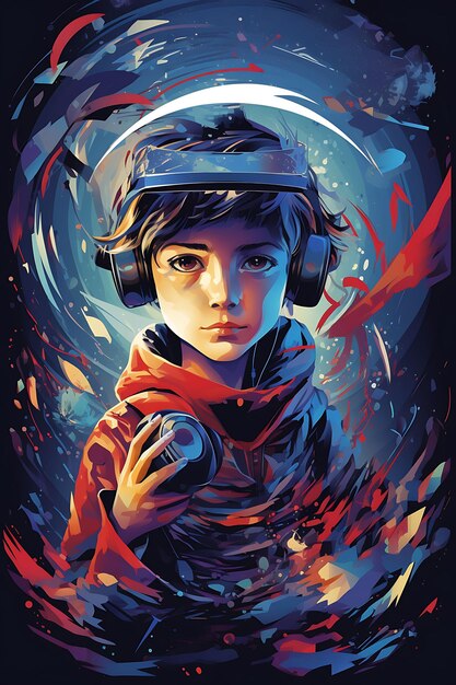Premium AI Image | A Poster of a Child Embracing the Power of Tec ... Premium AI Image | A Poster of a Child Embracing the Power of Tec ...