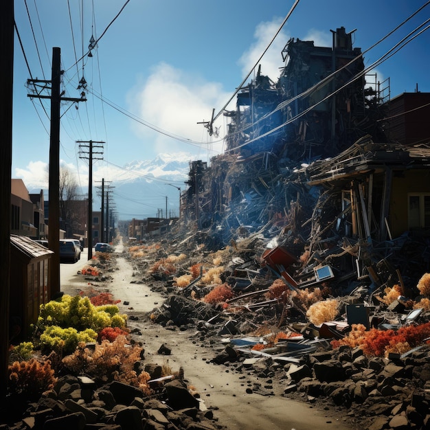 Premium AI Image | Powerful earthquake showcasing the devastating ... Premium AI Image | Powerful earthquake showcasing the devastating ...