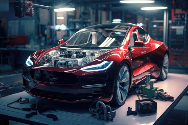 Premium AI Image | Precision Garage Repairs Cuttingedge vehicle repair ... Premium AI Image | Precision Garage Repairs Cuttingedge vehicle repair ...