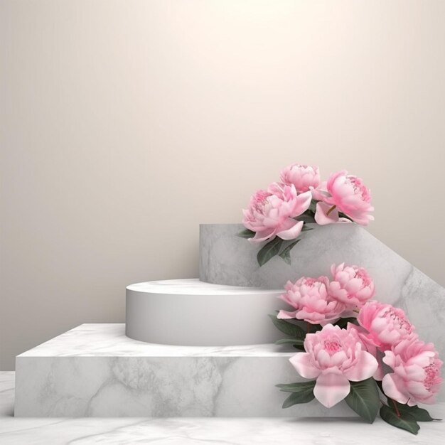 Premium AI Image | Premium 3d Rendering Of A White Step Stone Podium ... Premium AI Image | Premium 3d Rendering Of A White Step Stone Podium ...