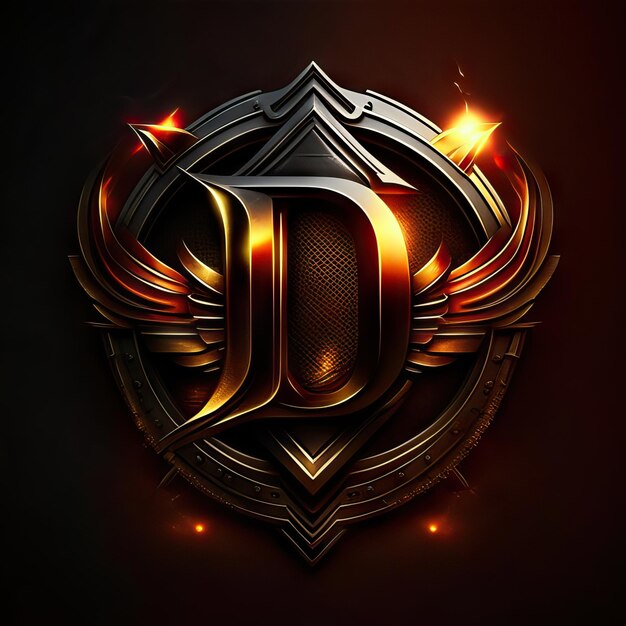 Premium AI Image | Premium D logo with gold accents Generative AI Premium AI Image | Premium D logo with gold accents Generative AI