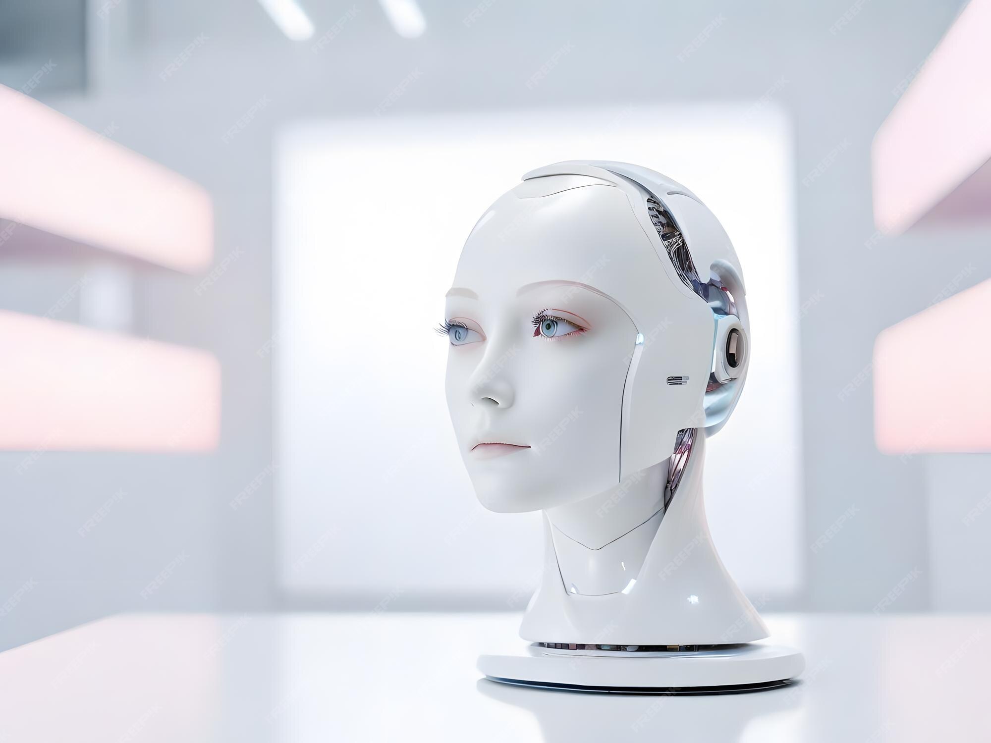 Premium AI Image | A Pretty AI head looking slightly forward on a ... Premium AI Image | A Pretty AI head looking slightly forward on a ...